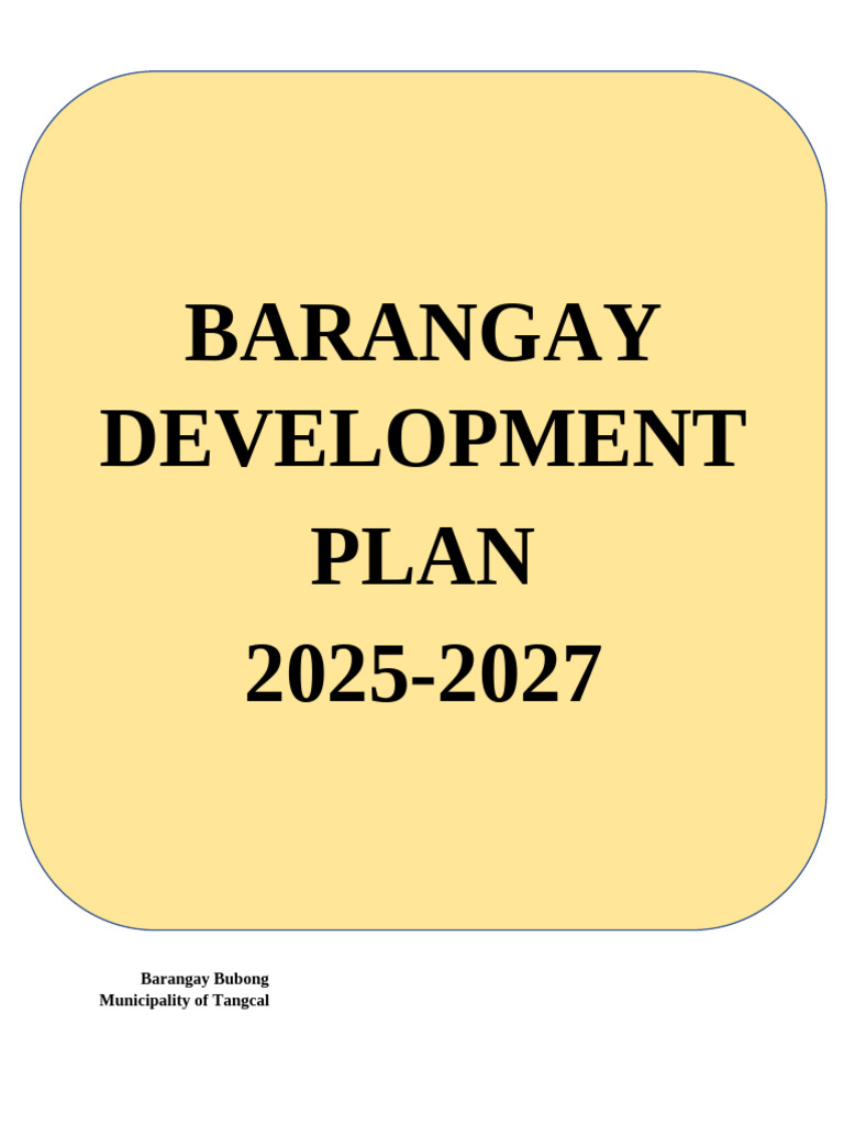 Barangay Bubong 1 | PDF