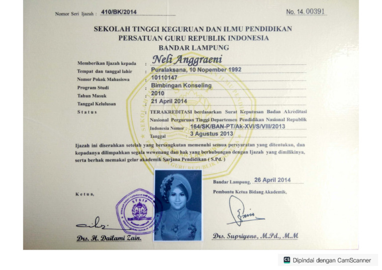 6 Ijazah s1 Neli PPG | PDF