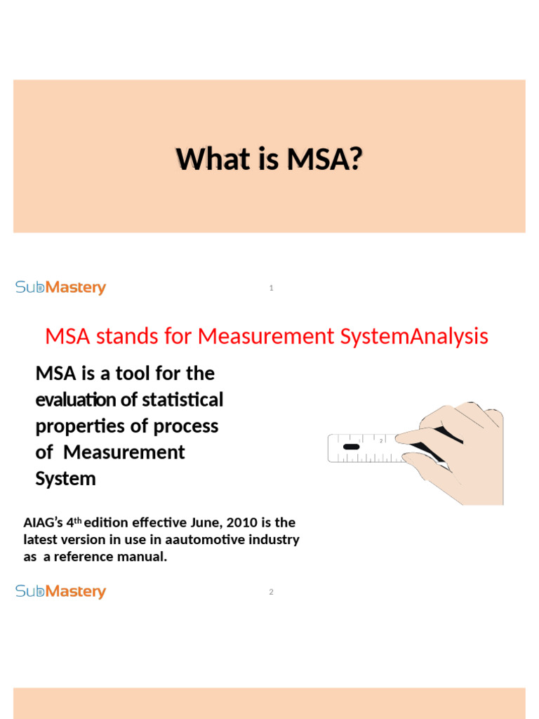 MSA Training | PDF | Accuracy And Precision | Measurement