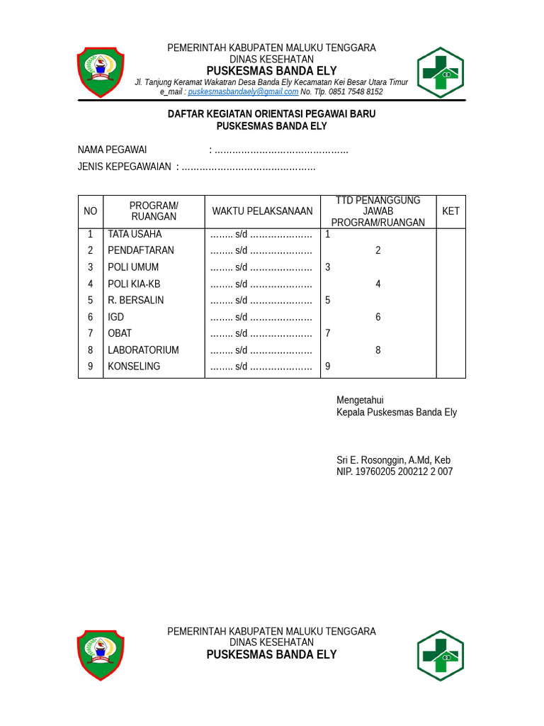 Bukti Orientasi | PDF