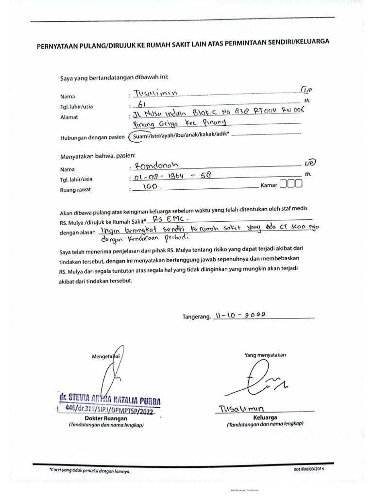 Formulir APS | PDF