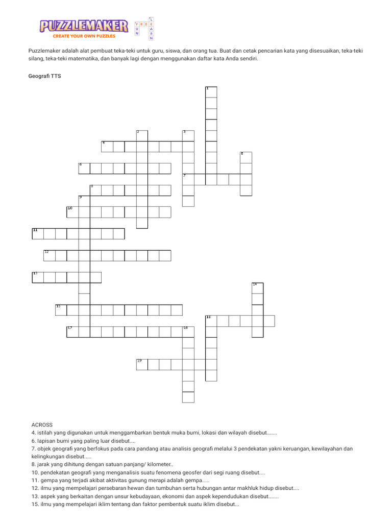 Teka-Teki Geografi | PDF