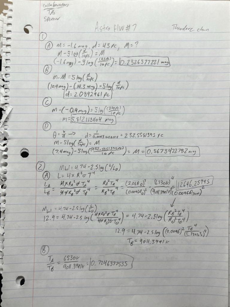Astro HW #7 | PDF