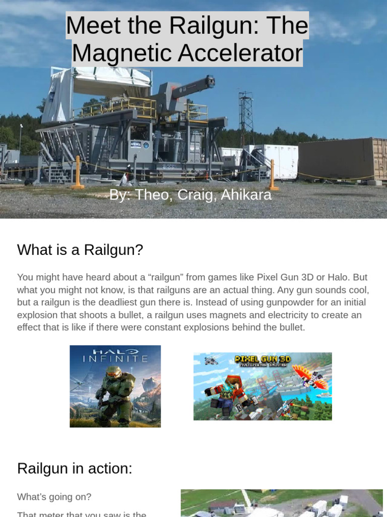 Meet The Railgun - The Magnetic Accelerator | PDF | Force | Electricity