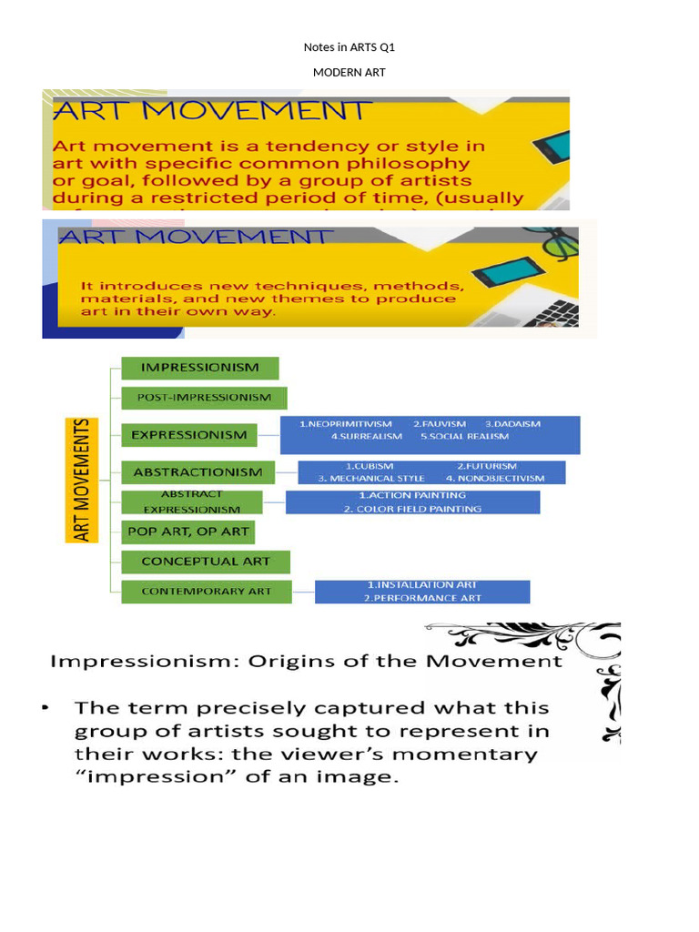 Notes in ARTS Q1 | PDF