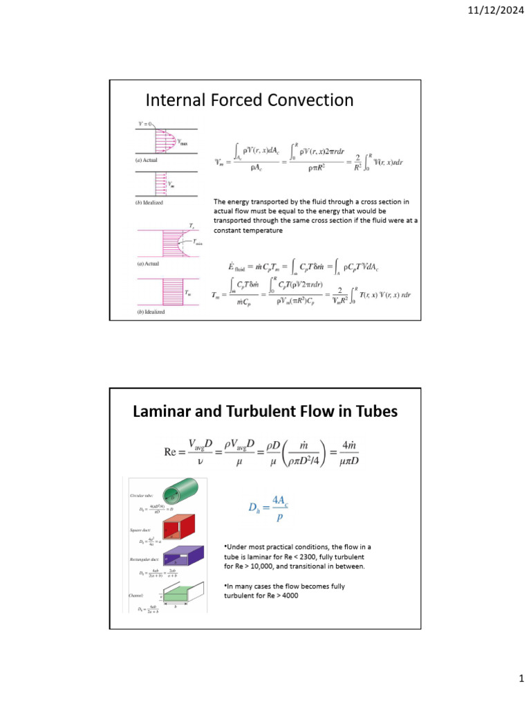 Internal Flow | PDF | Fluid Dynamics | Laminar Flow