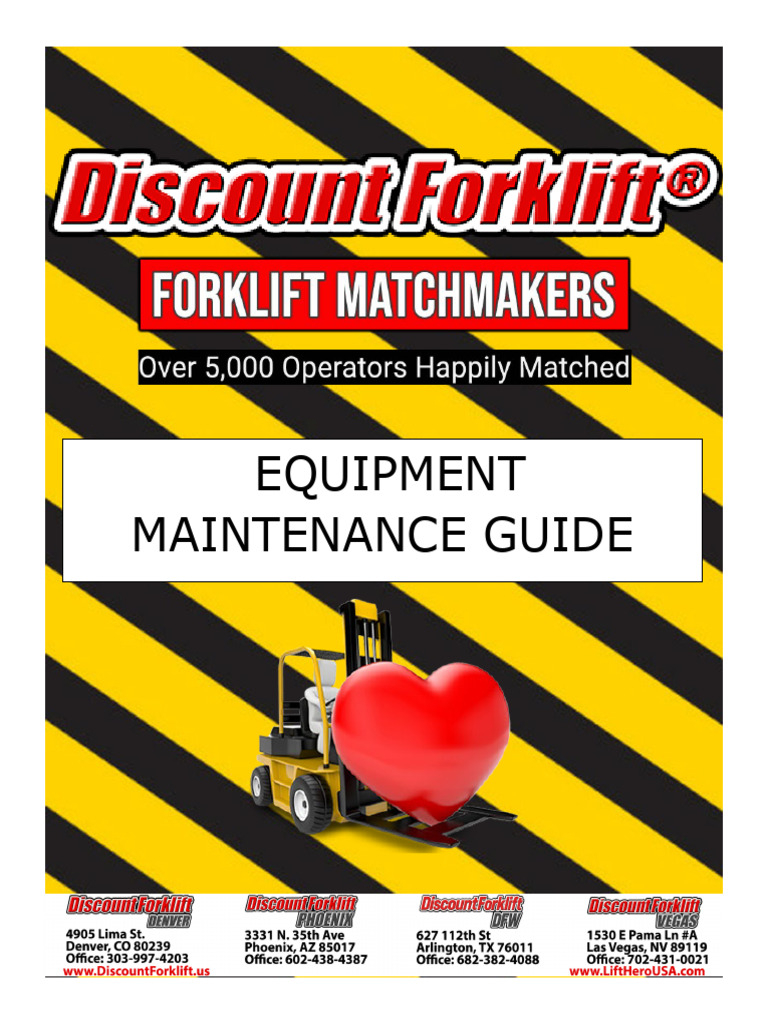 Forklift Maintenance Guide | PDF | Leak | Brake