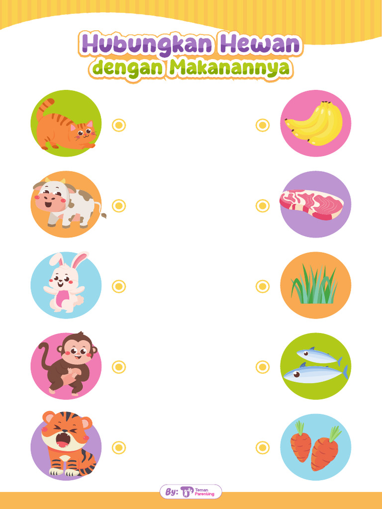 Hubungkan Hewan Dengan Makanannya | PDF