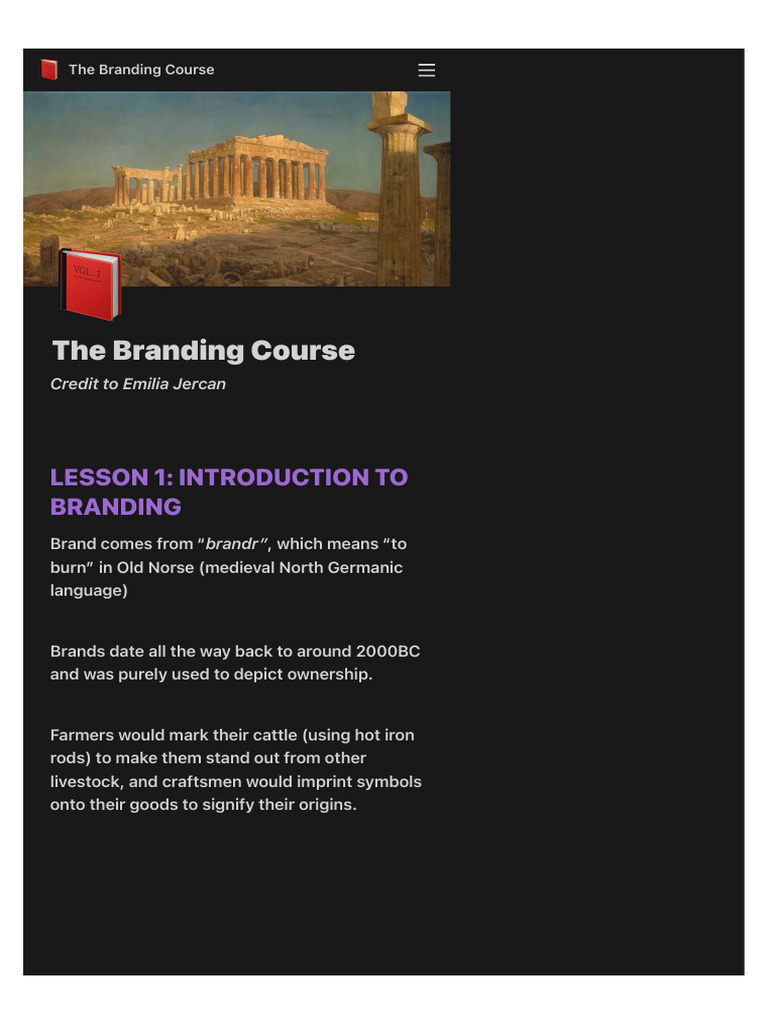 The Branding Course | PDF | Brand | Employment