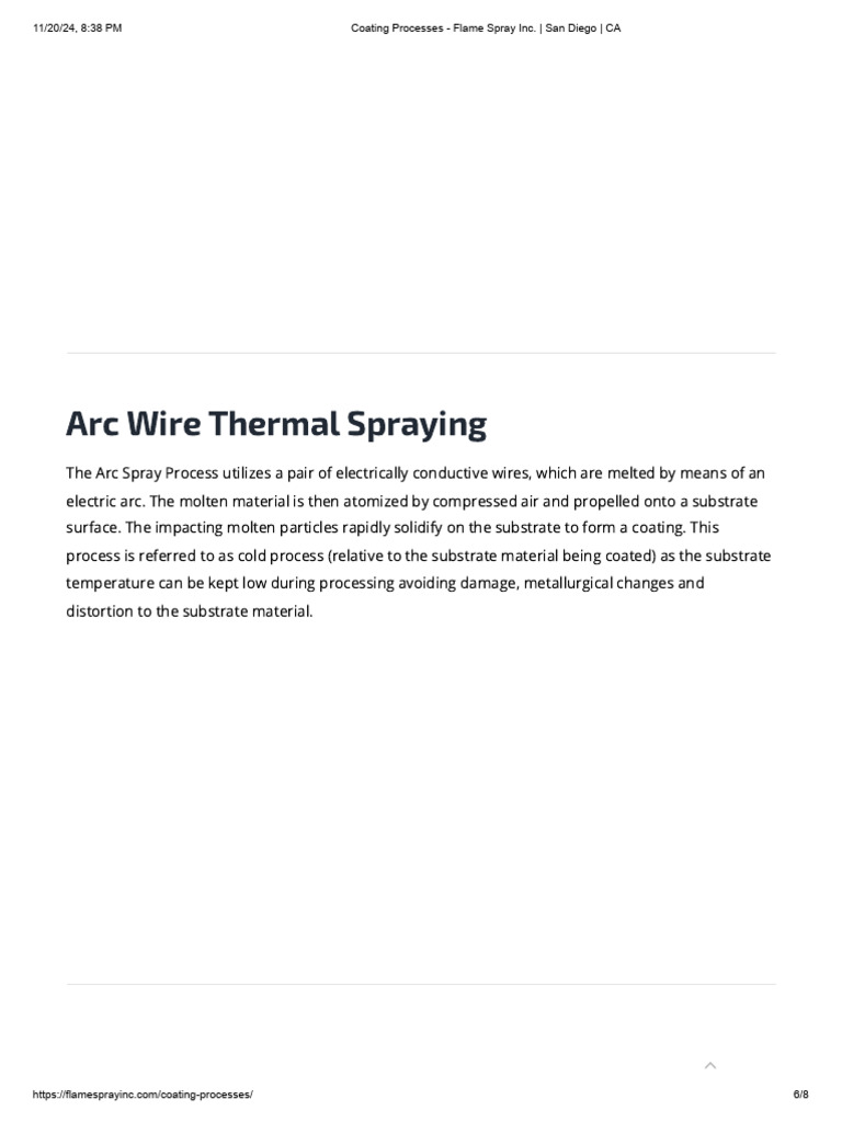 Coating Processes - Flame Spray Inc. Part 4 | PDF | Materials ...