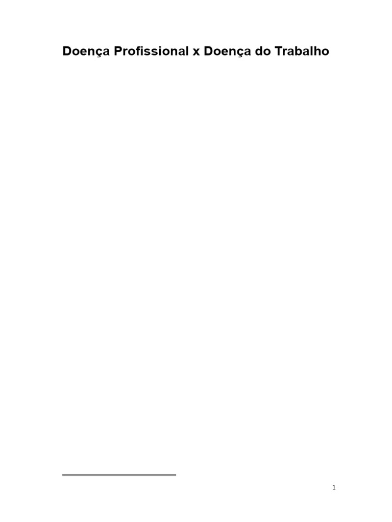 Doença Profissional X Doença Do Trabalho | PDF | Especialidades médicas ...