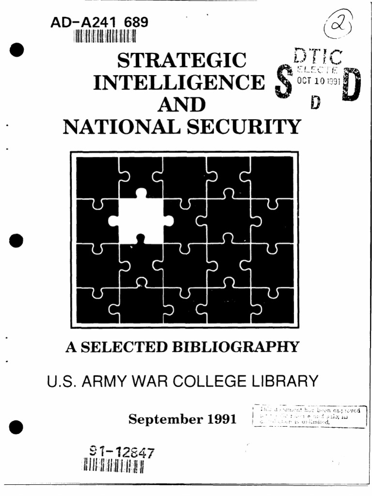 Strategic Intelligence Bibliography | PDF | Politics | History