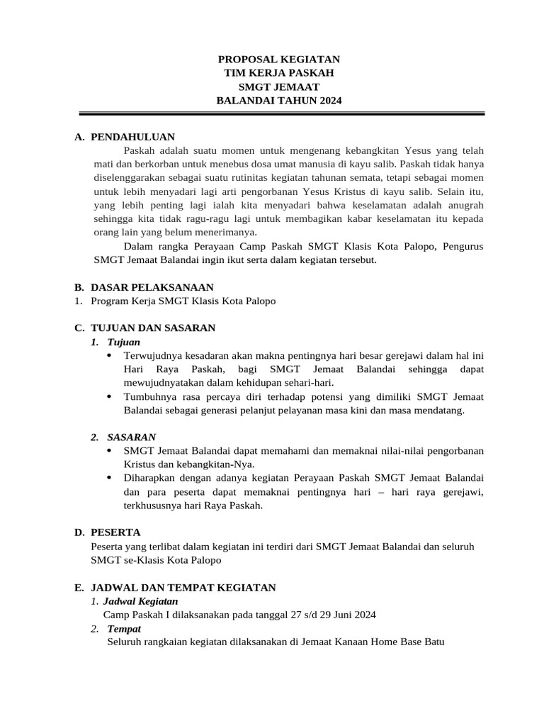 Camp Paskah Smgt Balandai 2024 Pdf