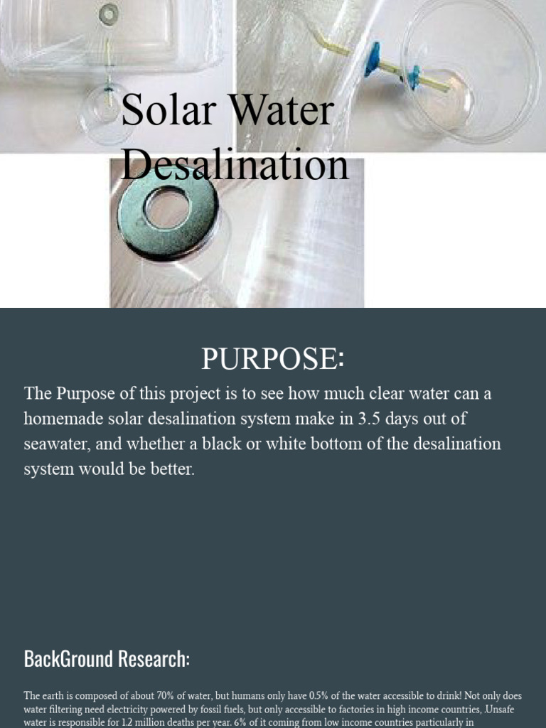 Science Fair | PDF | Desalination | Water
