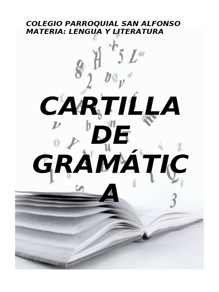 Gramática: Formación de Palabras y Clases | PDF | Verbo | Adjetivo