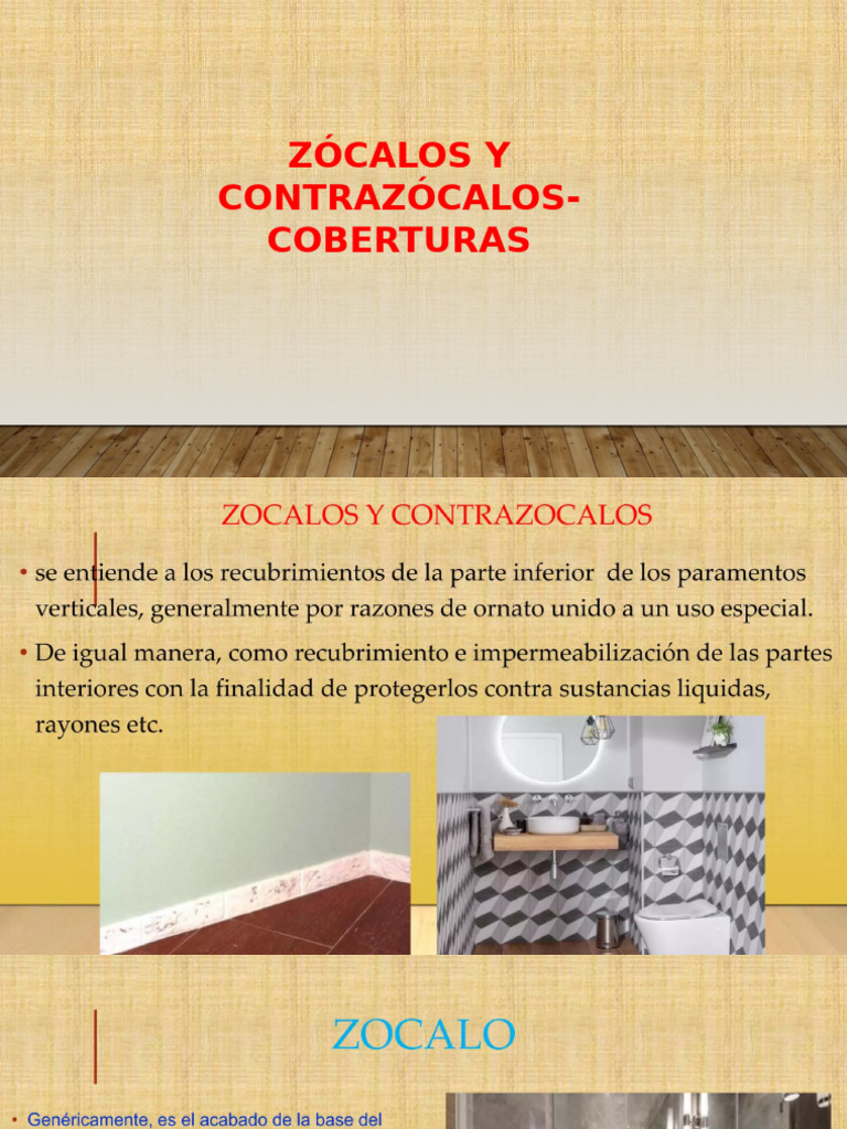 Zocalos y Contra Zocalos | PDF | Techo | Ingeniería de Edificación