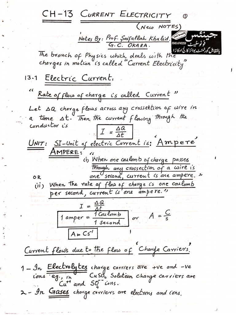 C13 Current Electricity PP | PDF