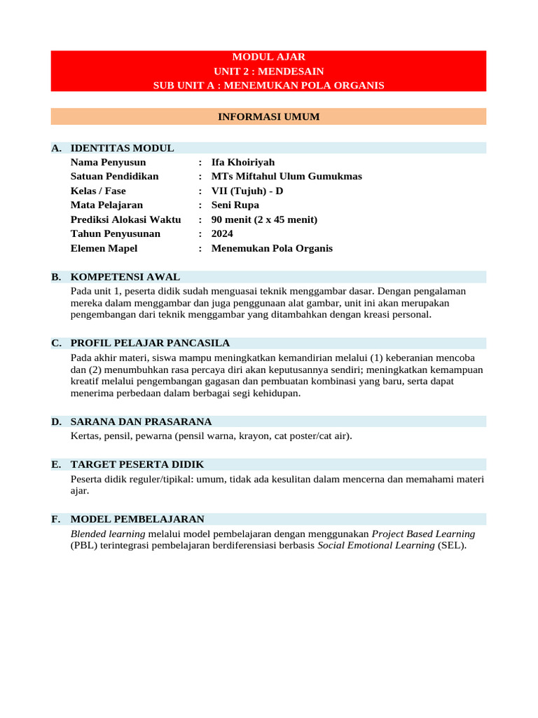 Menemukan Pola Organis dalam Seni Rupa | PDF | Seni