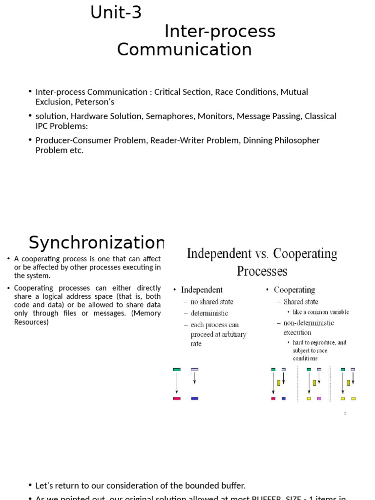 Unit 3 Inter Process Communication | PDF | Process (Computing) | Computer Engineering