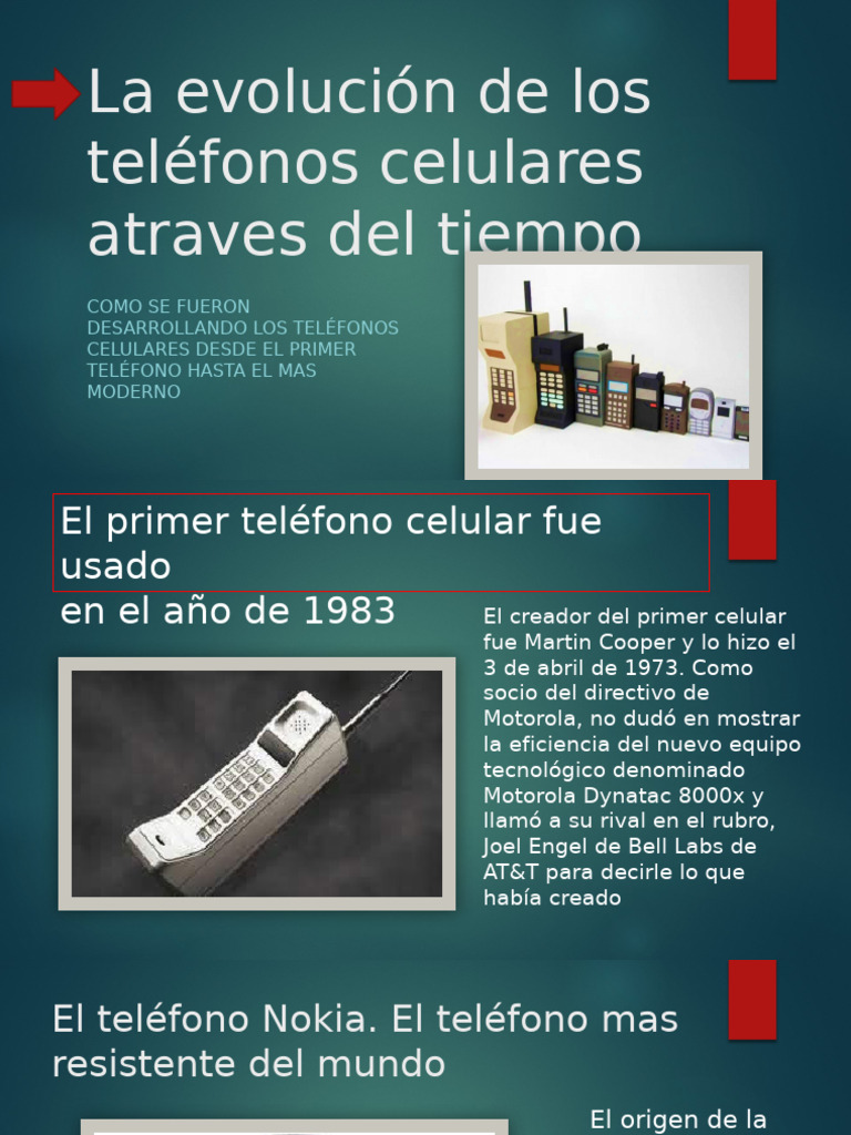 La Evolución de Los Teléfonos Celulares Atraves de | PDF