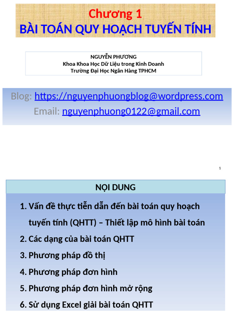 Slide Chuong 1 | PDF