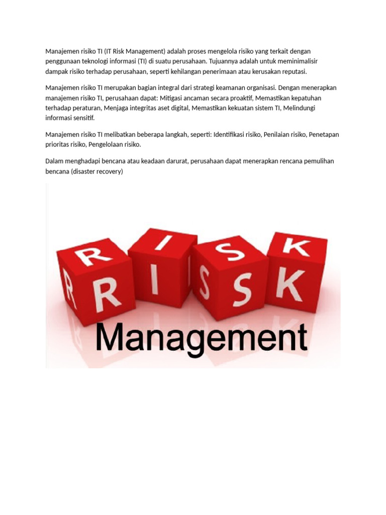 Manajemen Risiko TI | PDF