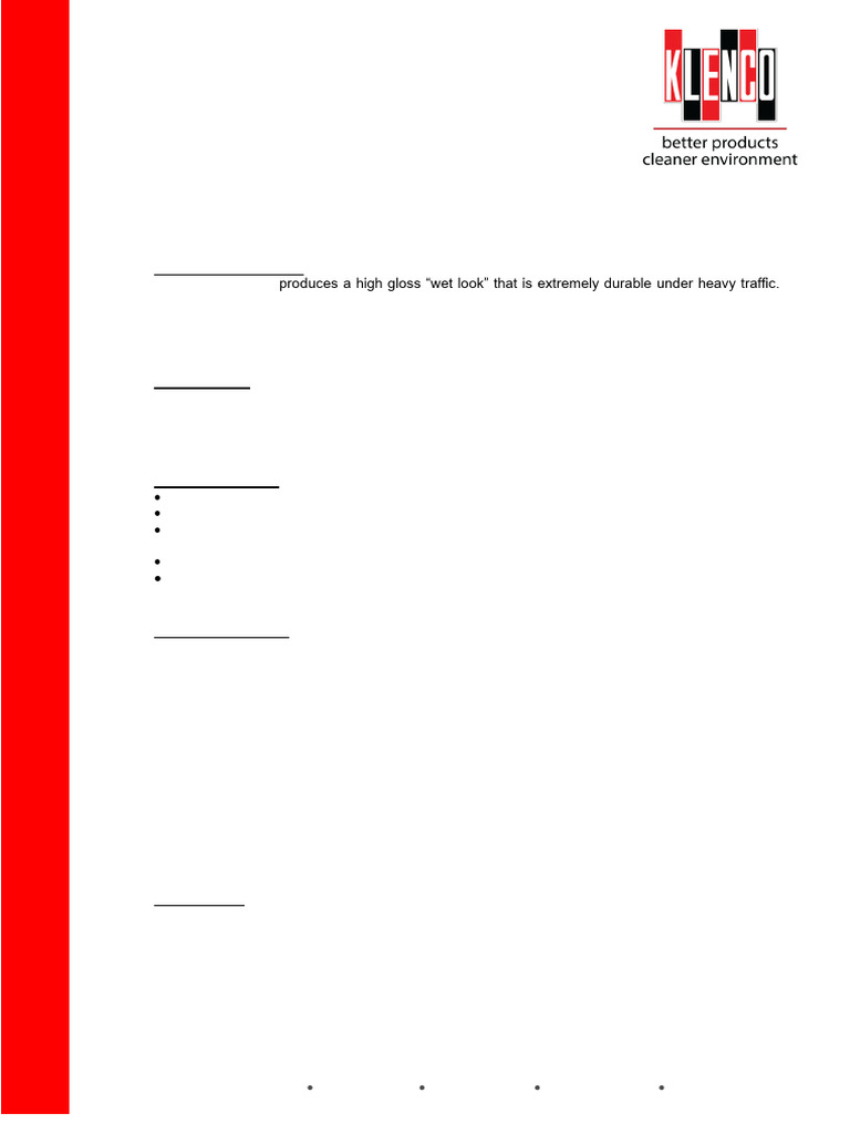 Super Coating: Extra Durable Floor Finish | PDF | Materials