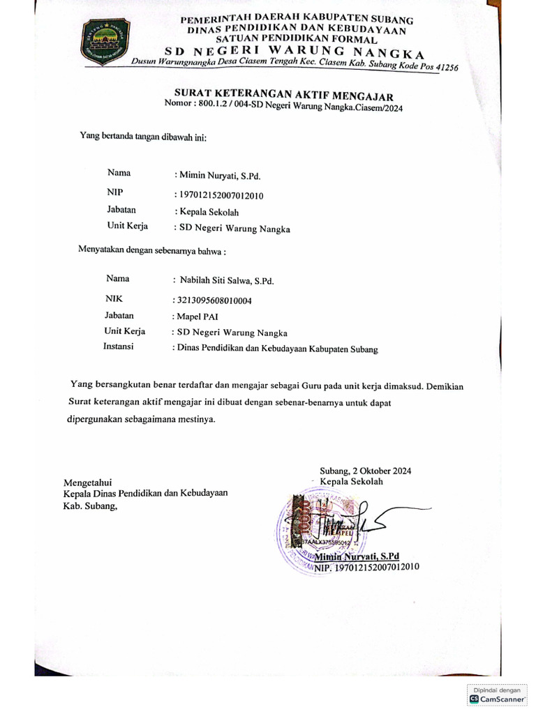 Nabilah Siti Salwa, S.Pd. SUKET PPPK | PDF