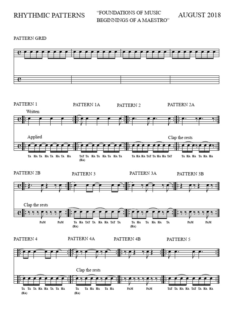 Rhythmic Exercises DBCOPI | PDF