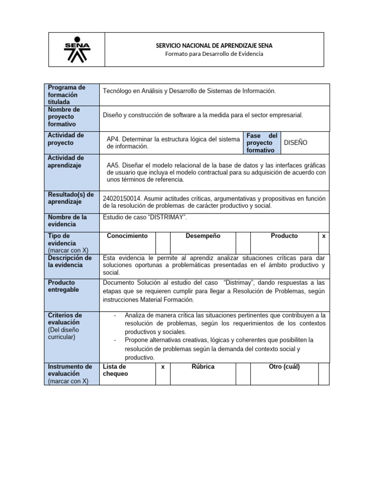 AP04 AA5 EV08 Caso Estudio Distrimay | PDF | Evaluación | Business