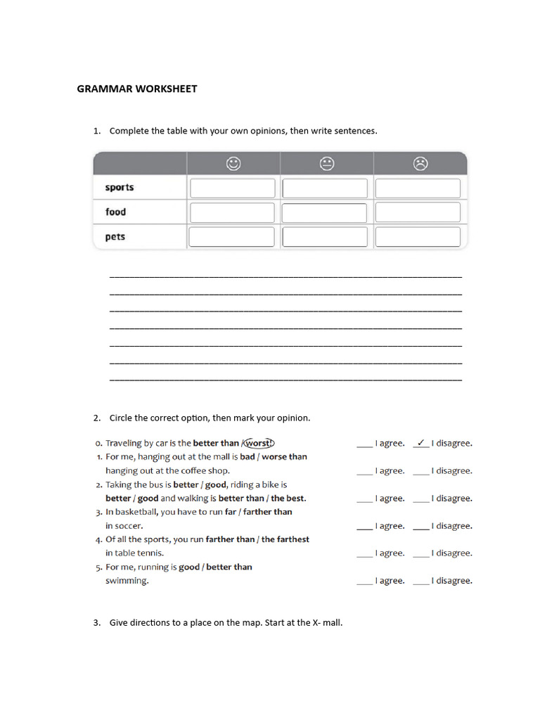 U71 GRAMMAR WORKSHEET | PDF