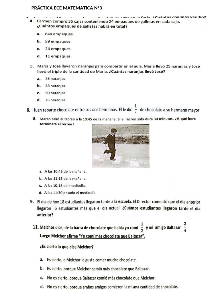 Práctica Ece Matematica N 3 | PDF