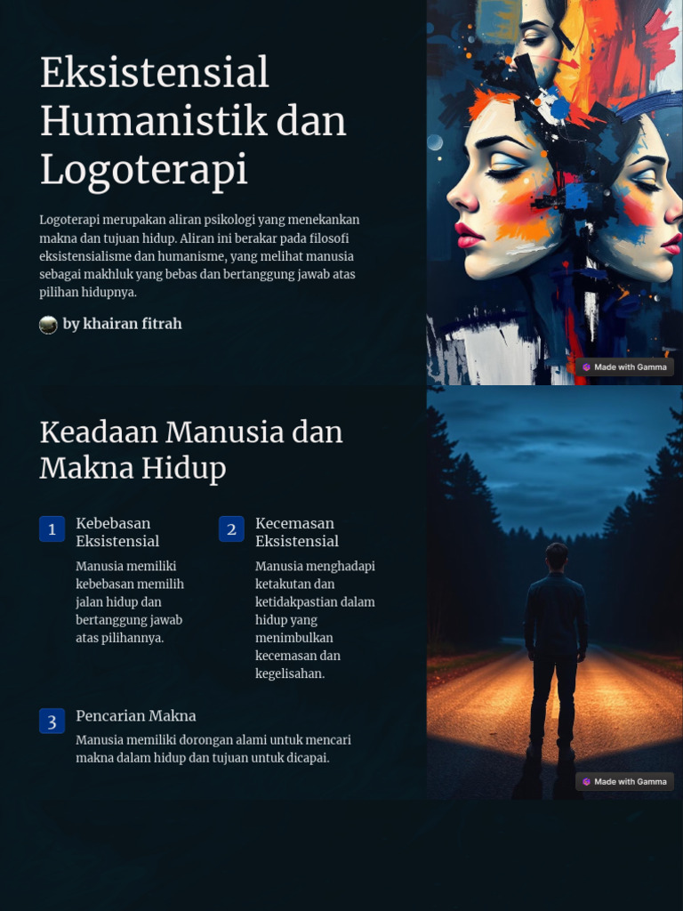 Eksistensial Humanistik Dan Logoterapi | PDF | Pengembangan Diri