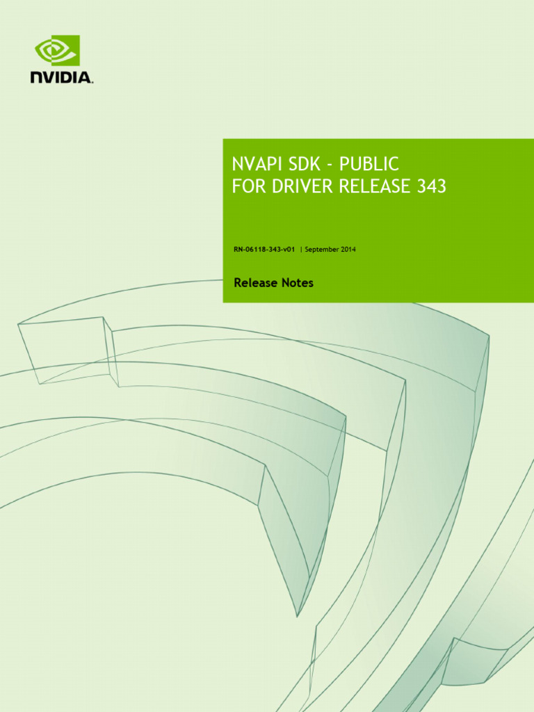 NVAPI R343 Public SDK RelNotes v01 | PDF | Intellectual Property Law ...