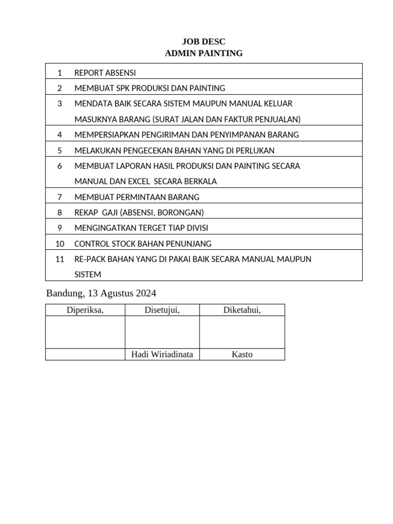 JD Admin Painting | PDF | Teknologi & Rekayasa
