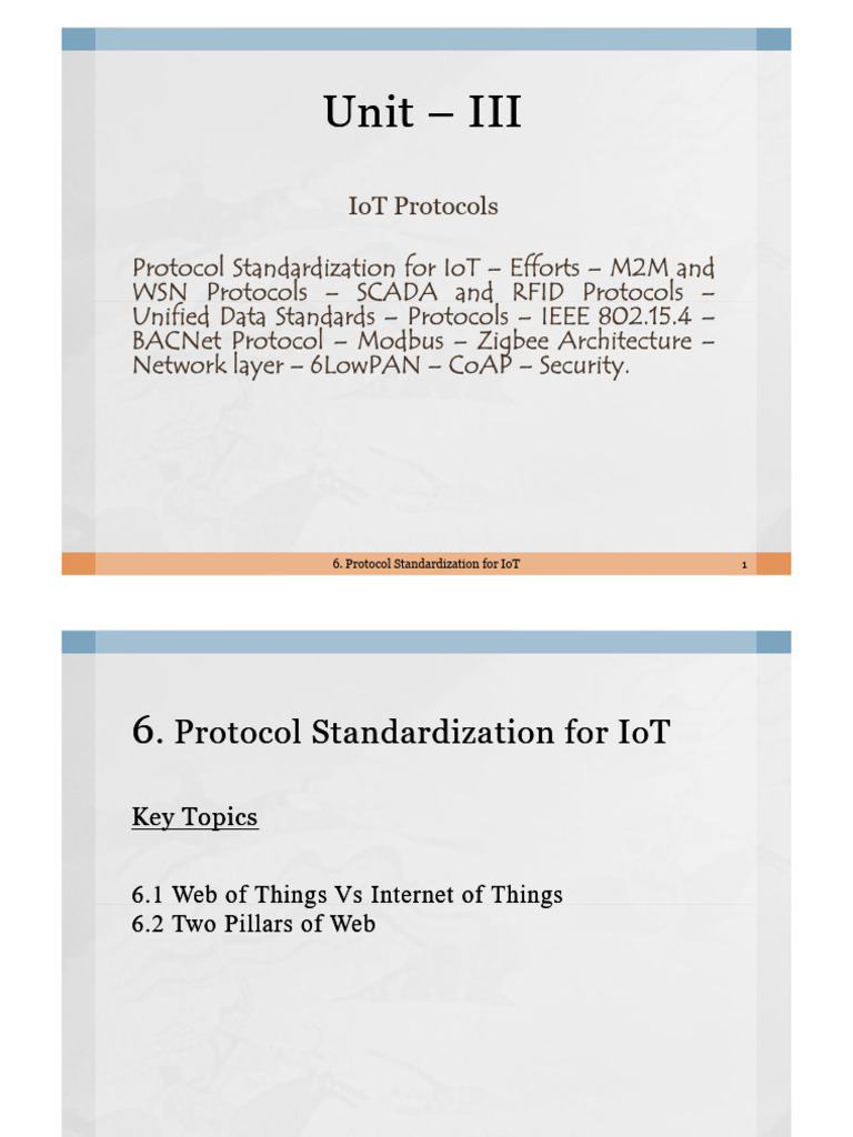 IoT Protocols and Standardization Overview | PDF | Radio Frequency ...