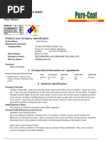 Lacquer Thinner Safety Data Sheet | PDF | Toxicity | Dangerous Goods