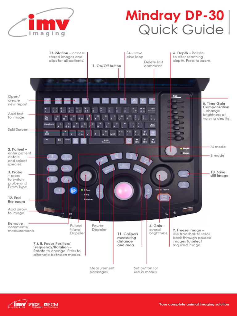 A5 2pp Mindray DP 30 Version 2 Quick Guide 1 1 | PDF | Image Scanner