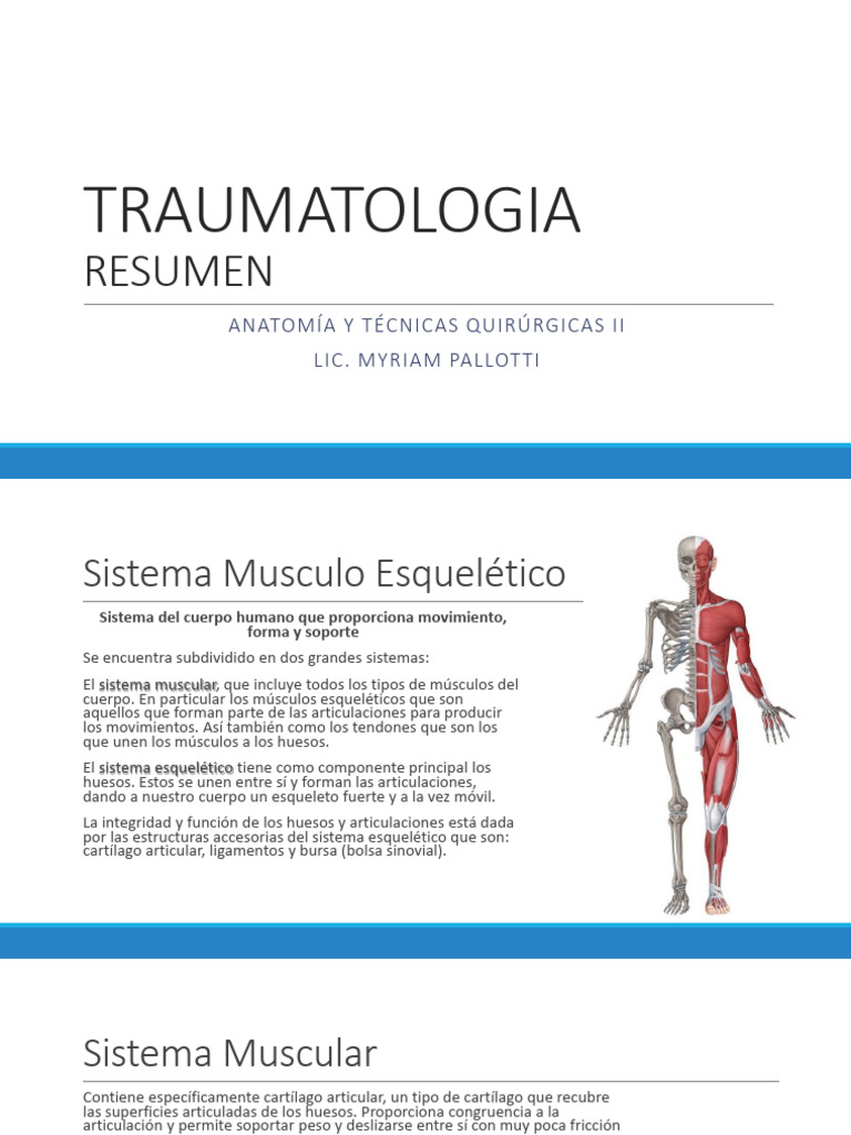Traumato Resumen | PDF | Rodilla | Mano