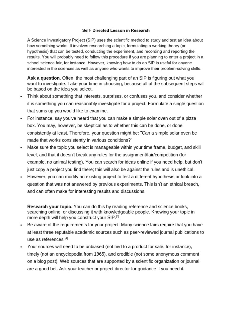 A Science Investigatory Project | PDF | Hypothesis | Science