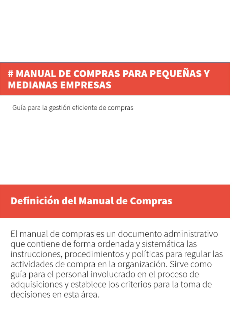 Manual de Compras | PDF | Presupuesto | Business