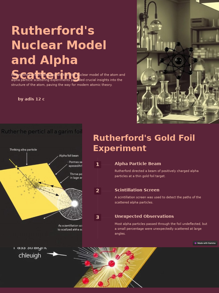 Rutherford's Nuclear Model Explained | PDF | Atomic Nucleus | Atoms