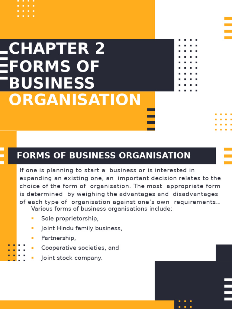 Business Organization Types Explained | PDF | Partnership | Limited ...