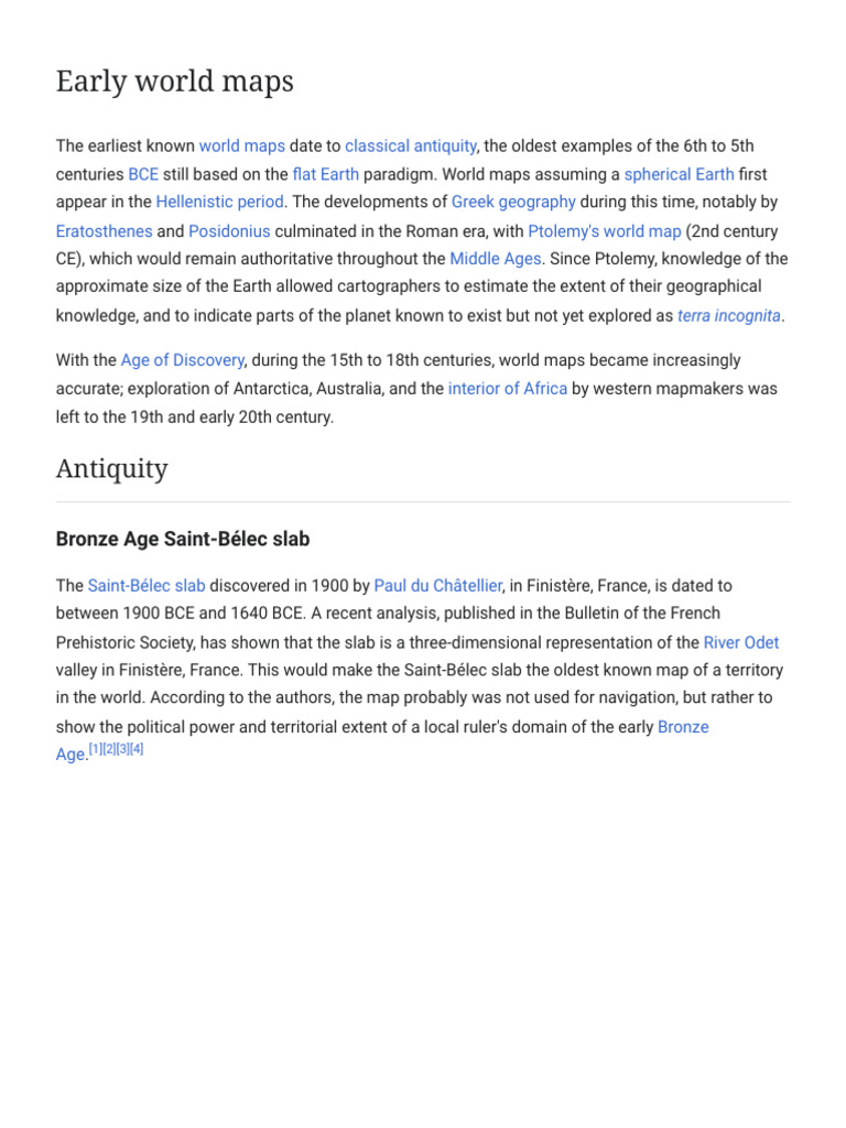 Early World Maps - Wikipedia | PDF | Cartography | Map