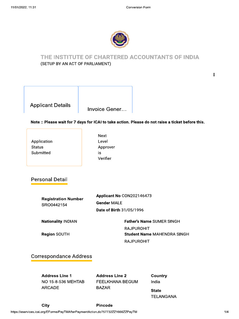IPCC Conversion Form | PDF