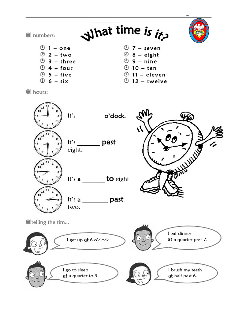 Worksheet-What Time Is It | PDF