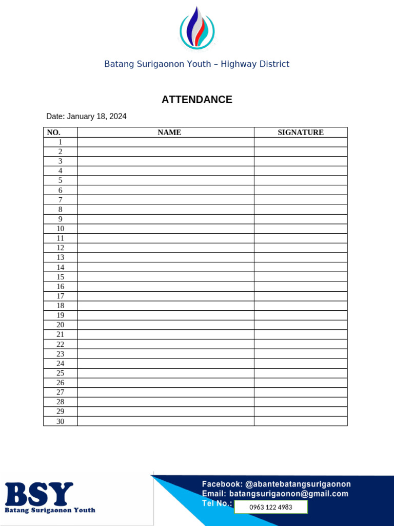 BSY-Highway District Attendance | PDF