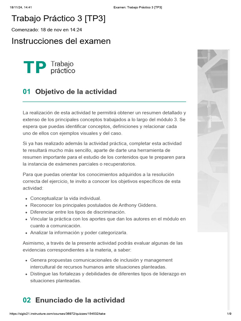 Examen - Trabajo Práctico 3 (TP3) | PDF | Racismo | Discriminación y relaciones raciales