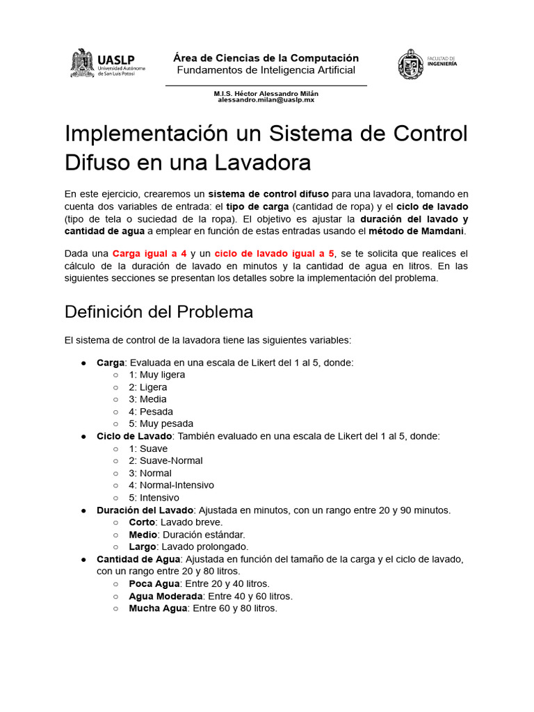 3.4 Ejercicio Sistema Difuso | PDF | Agua | Informática