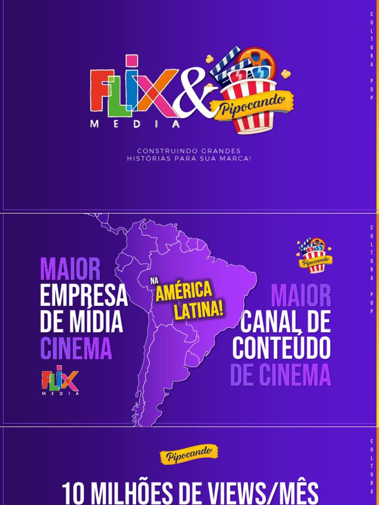 Proposta Flix Channel & Pipocando - Flix Media 2023 | PDF | YouTube | Rede social